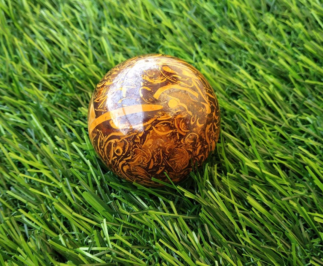 Calligraphy Stone (miriam Stone) Sphere | Natural Stone Hand Carved ...