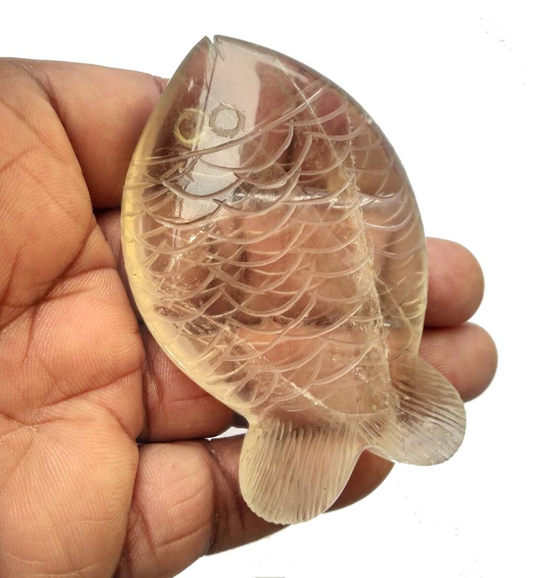 Natural Stone Crystal Fish | Gemstone Crystal Statue | House Warming ...