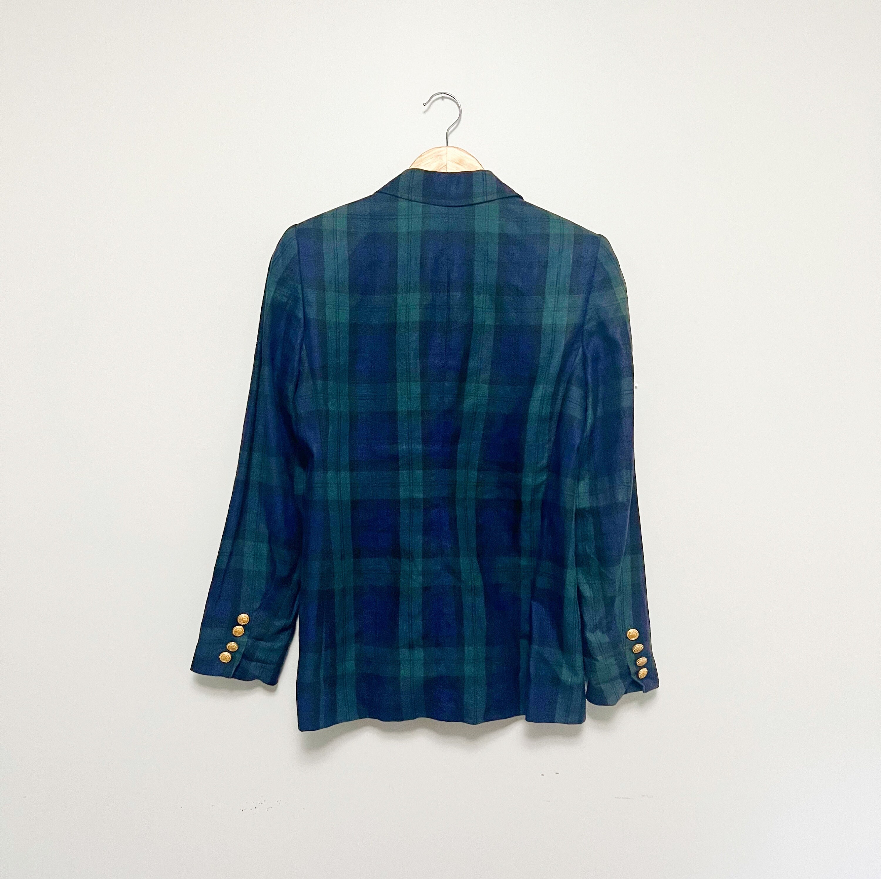 90s RALPH LAUREN Plaid Academic Blazer Small - Etsy