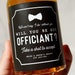 Officiant Proposal Whiskey Label, Officiant Proposal Box, Whiskey ...