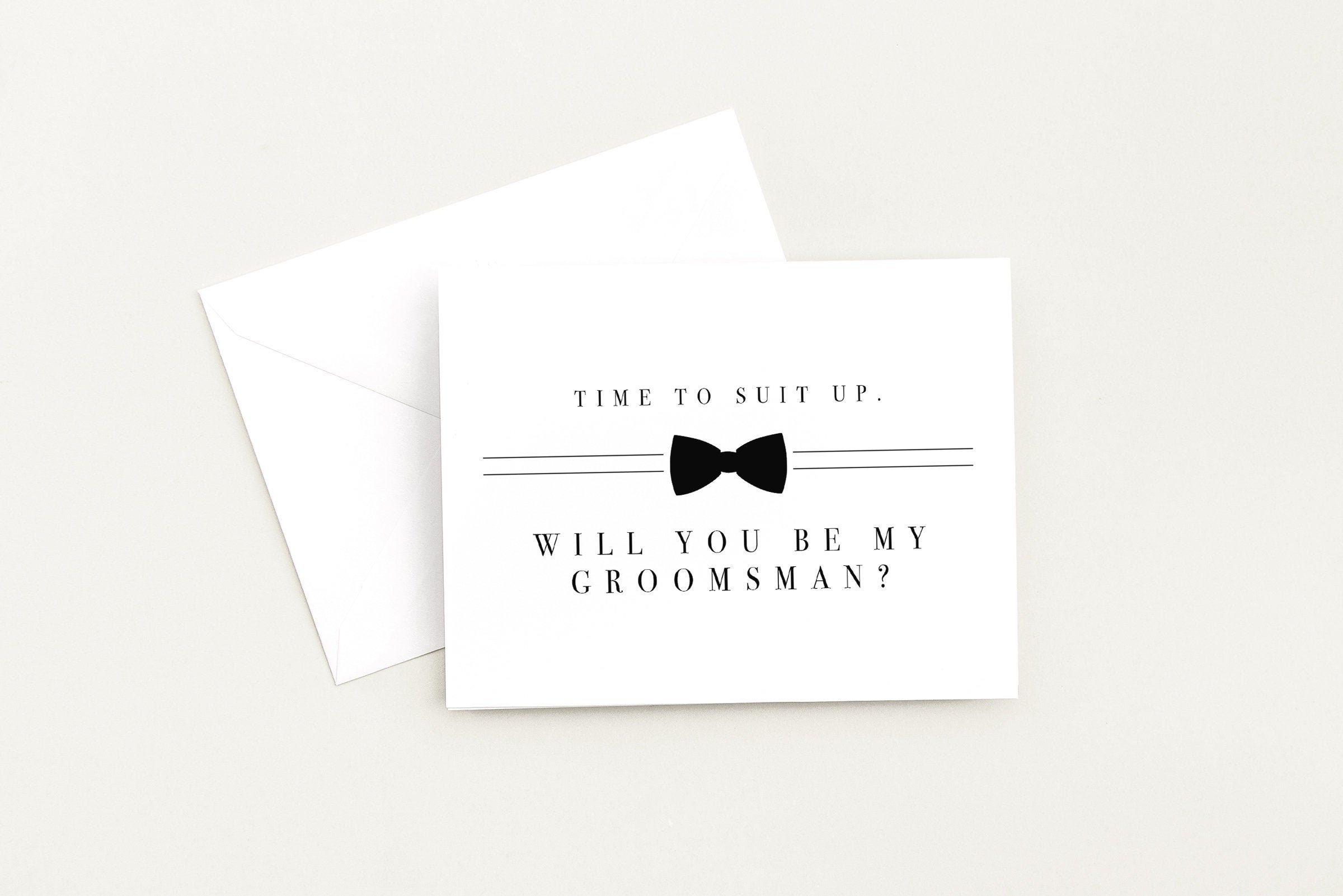 Will you be my groomsman card Groomsmen proposal card Suit up best man ...