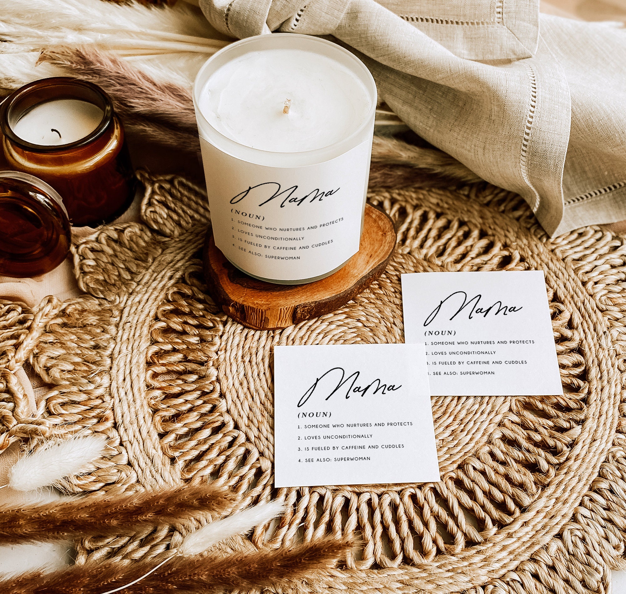 Mom Definition Candle Label Mama Candle Label Mother's | Etsy