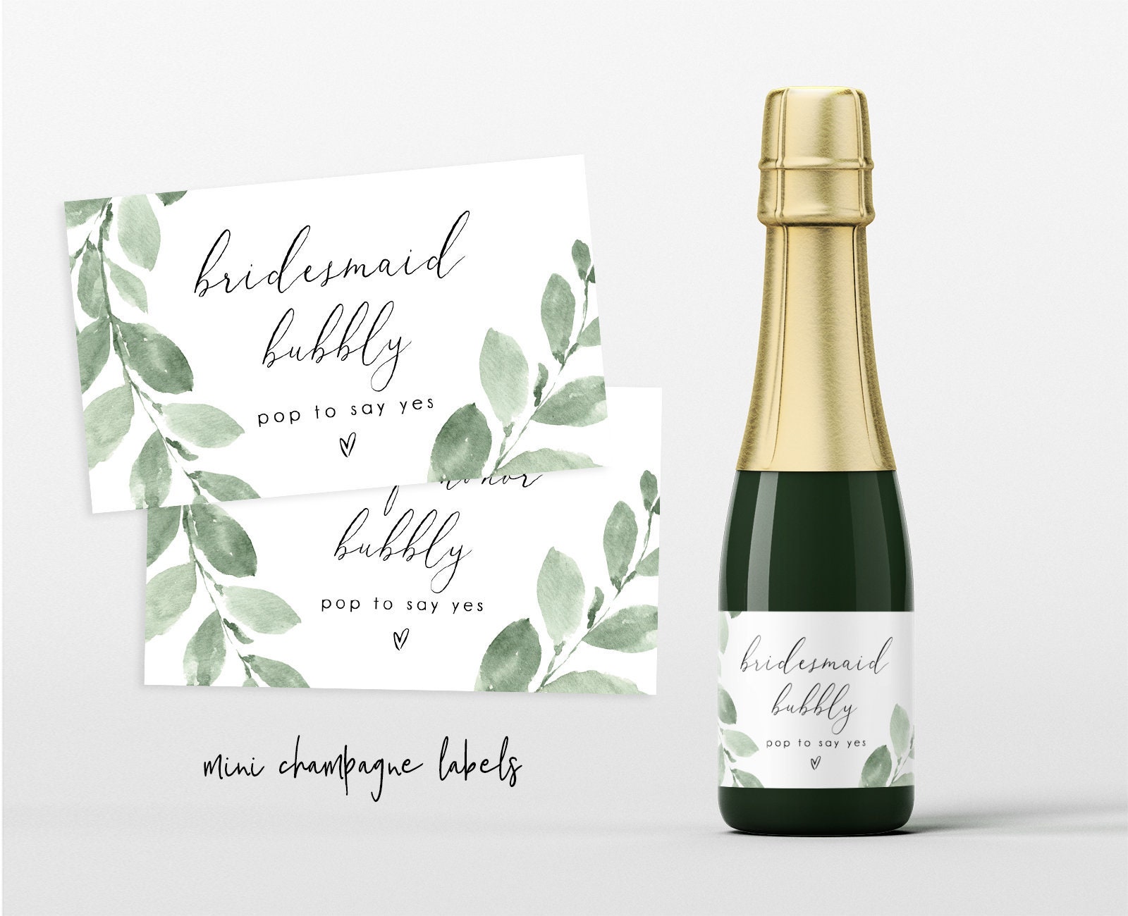 Labels Bridemaids Proposal Bridesmaids Gift Engagement Champagne ...