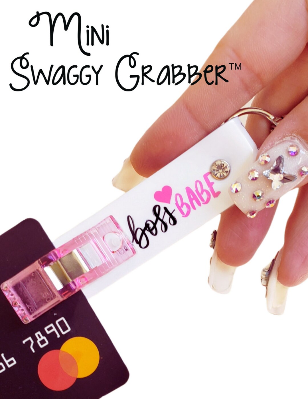 Original Swaggy Grabber Card Grabber Keychain for Long Nails, Jewelry ...