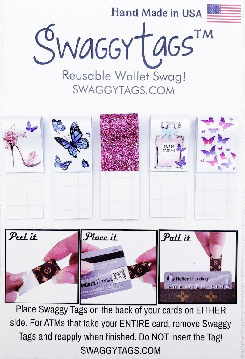 Original Swaggy Tags Credit Card Pull Tabs, Card Grabber for Long Nails ...