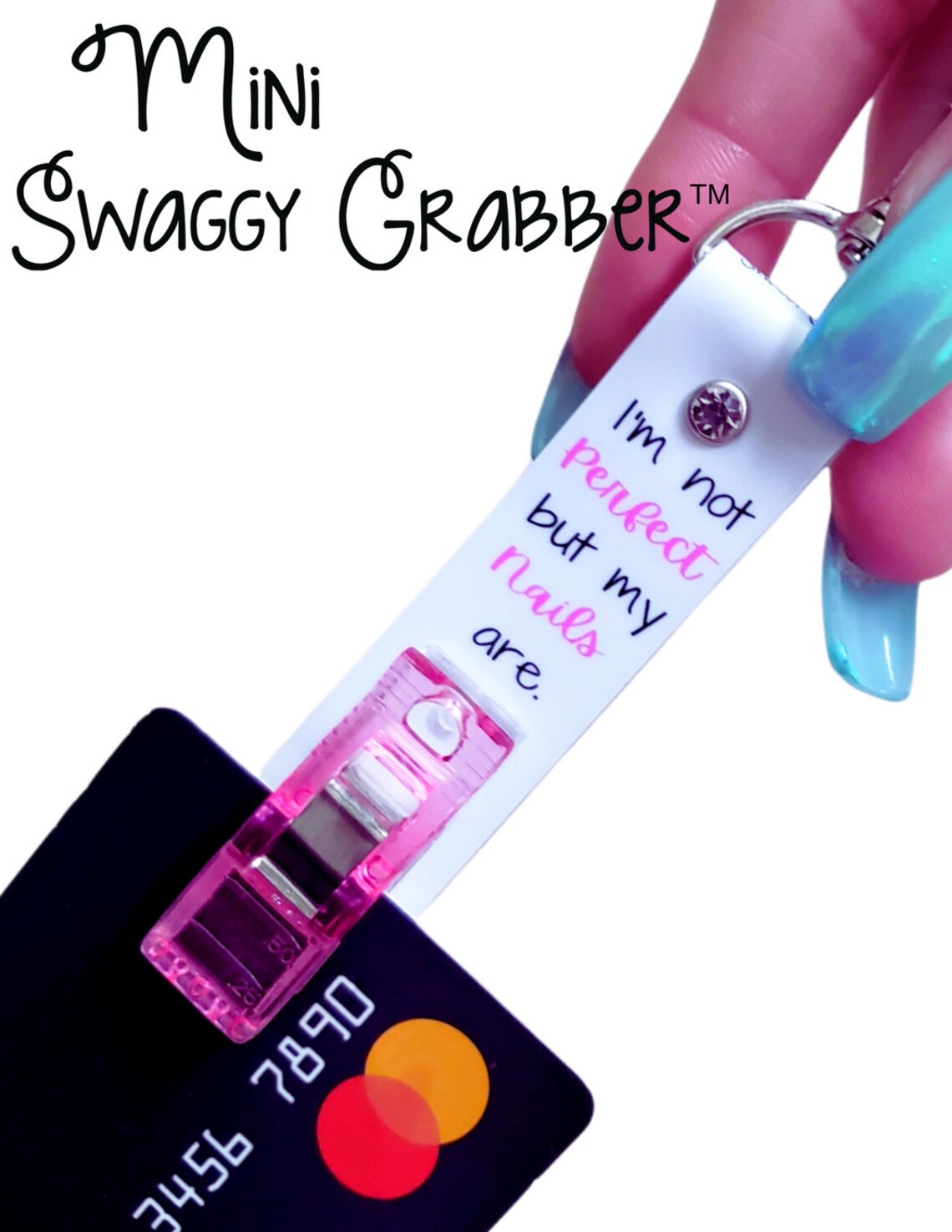 Original Swaggy Grabber Card Grabber Keychain for Long Nails, Jewelry ...