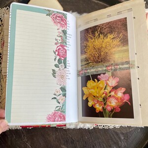Handmade Vintage Style Flowers Journal/ Floral Junk Journal /lace ...