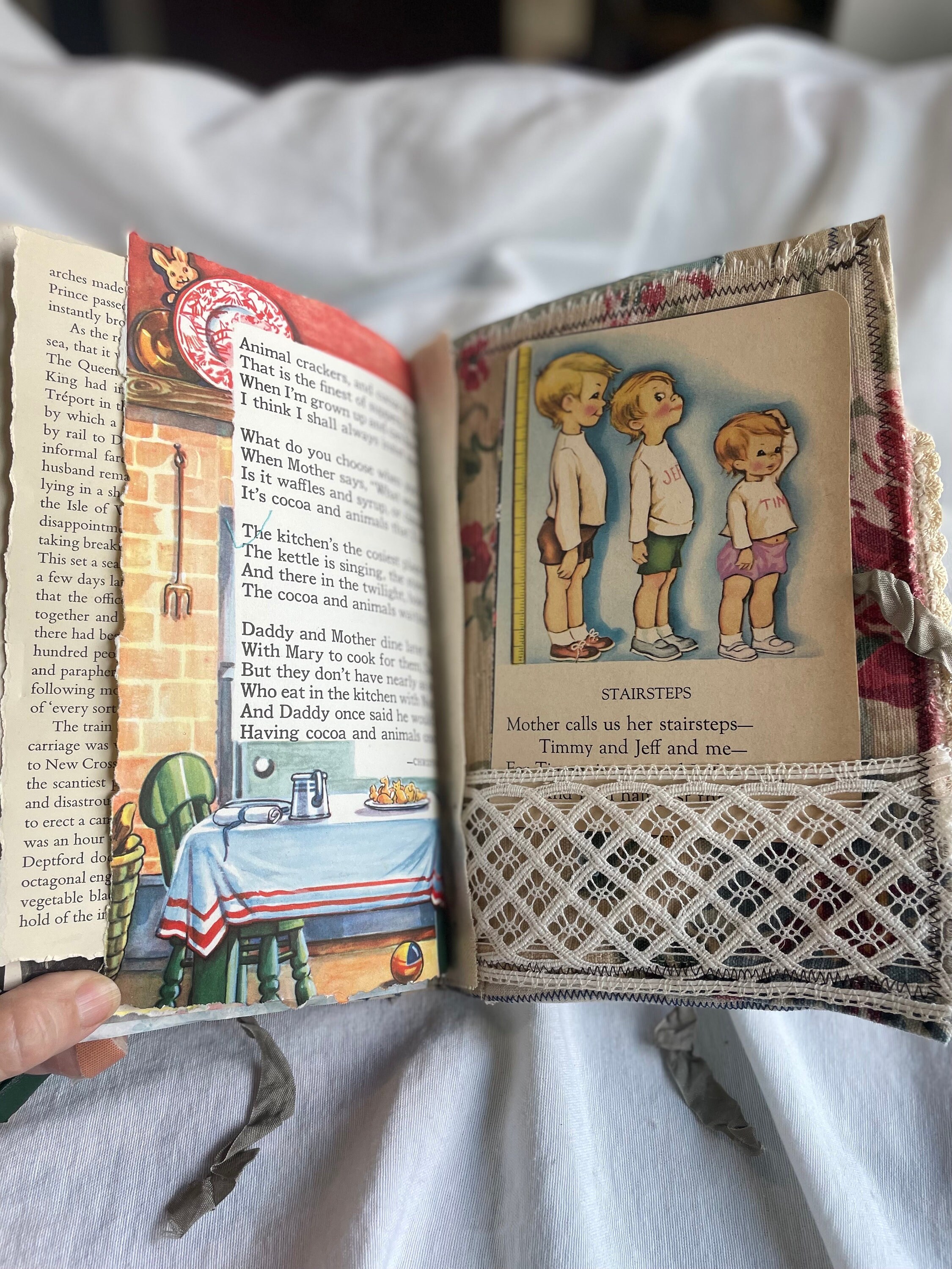 Handmade Soft Cover Fabric Patchwork Cover Shabby Vintage Junk Journal ...