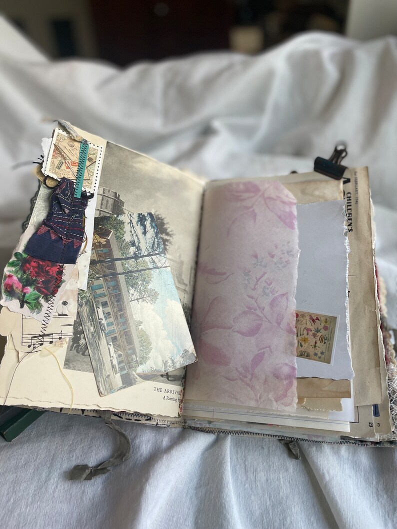 Handmade Soft Cover Fabric Patchwork Cover Shabby Vintage Junk Journal ...