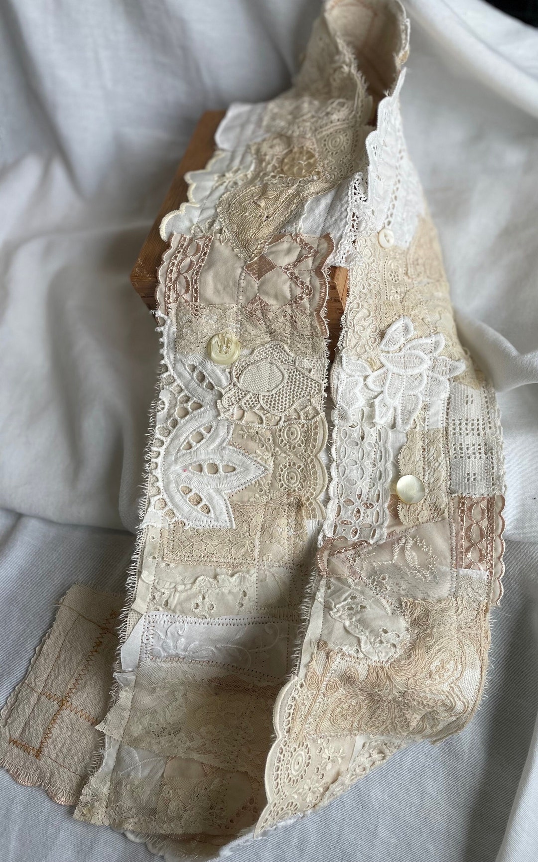 Vintage 52 Inch Lovely Lace Snippet Strip Snippet Roll Fabric and Lace Collage - Etsy