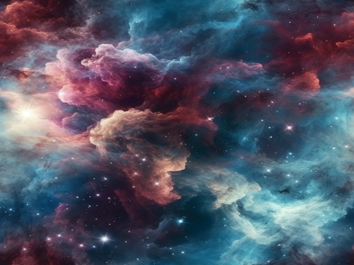 Cosmic Canvas: Space Nebula Seamless Patterns - Galaxy Digital ...