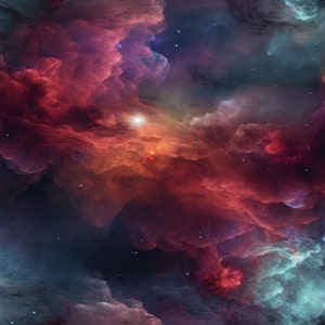 Cosmic Canvas: Space Nebula Seamless Patterns - Galaxy Digital ...