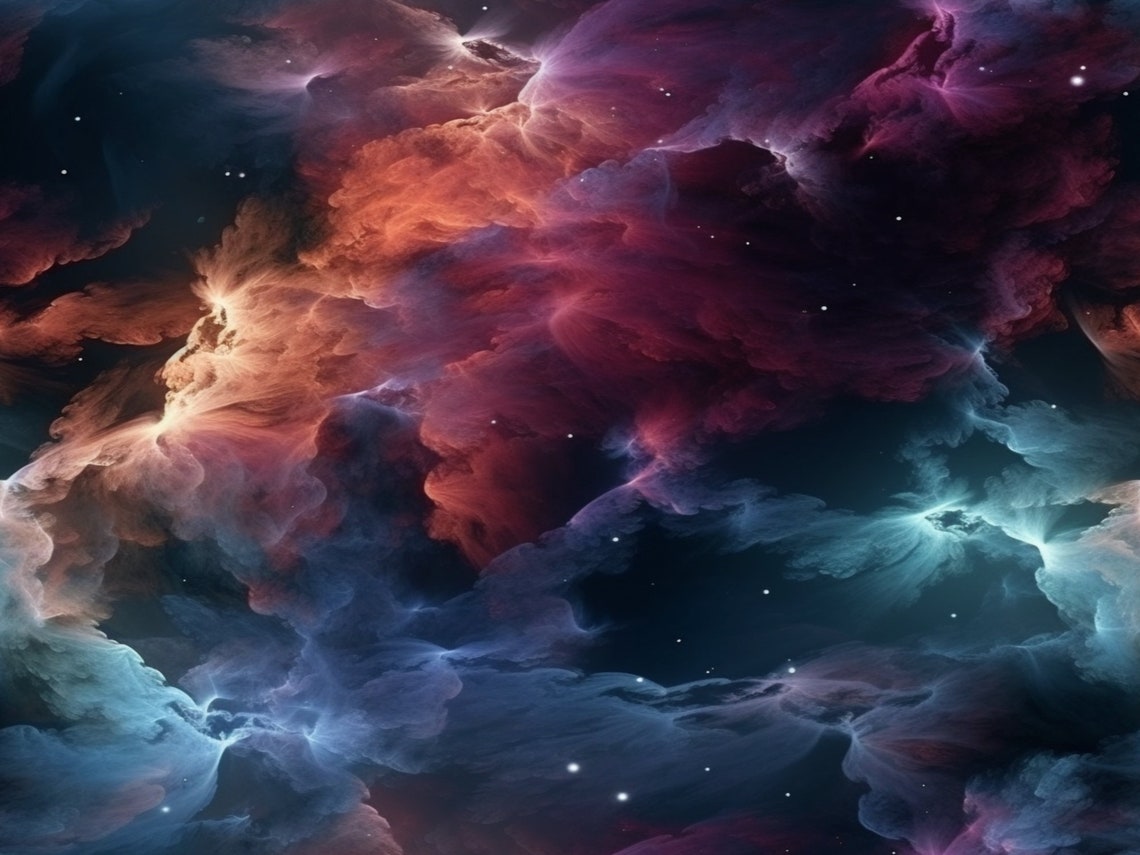 Cosmic Canvas: Space Nebula Seamless Patterns - Galaxy Digital ...