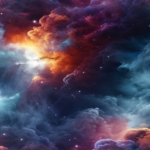 Cosmic Canvas: Space Nebula Seamless Patterns - Galaxy Digital ...