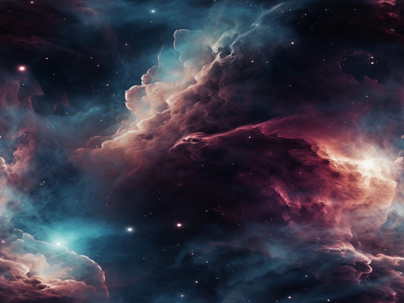 Cosmic Canvas: Space Nebula Seamless Patterns - Galaxy Digital ...