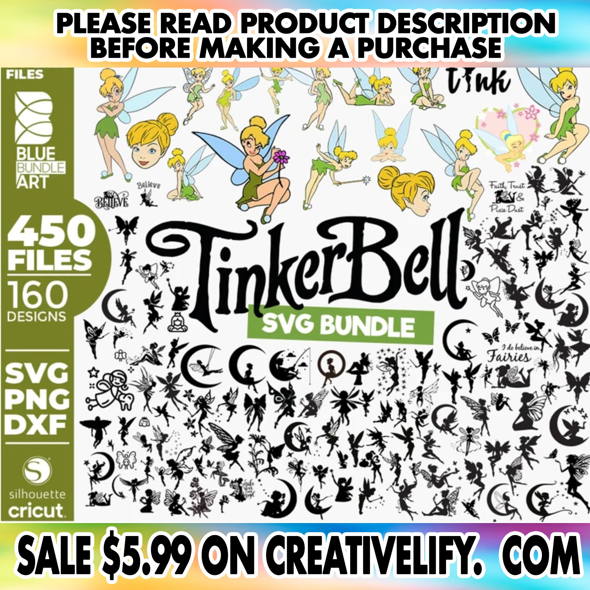 Tinkerbell Bundle SVG, Tinkerbell SVG Bundle,tinkerbell Svg,tinkerbell ...