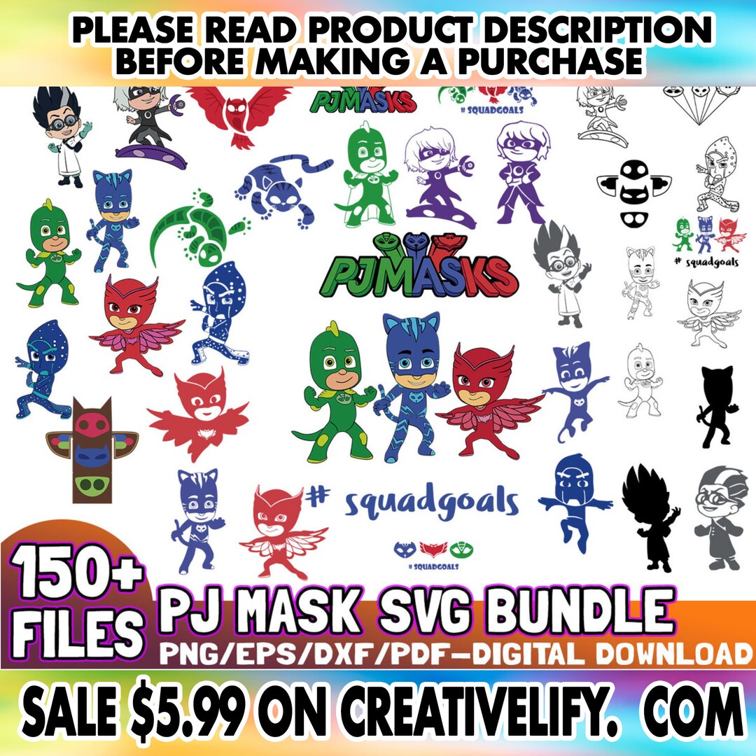 PJ Masks Svg Bundle, Cartoon Svg, PJ Masks Svg, Cartoon Svg, Files for ...