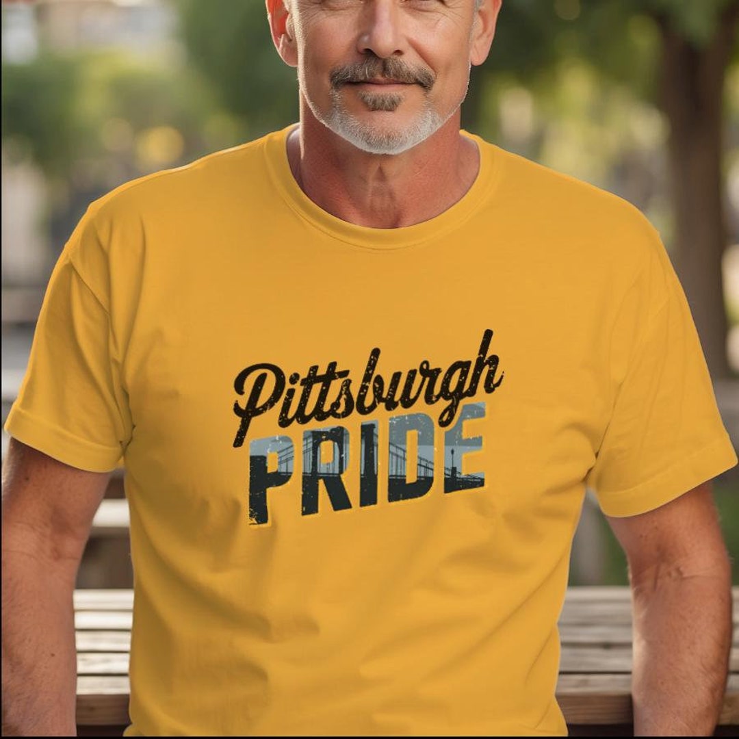 Pittsburgh Pride Tee, Iconic Bridge Design Steel City Shirt Yinzer Gift ...