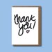Thank You Card / Thank You Script /hand Drawn - Etsy