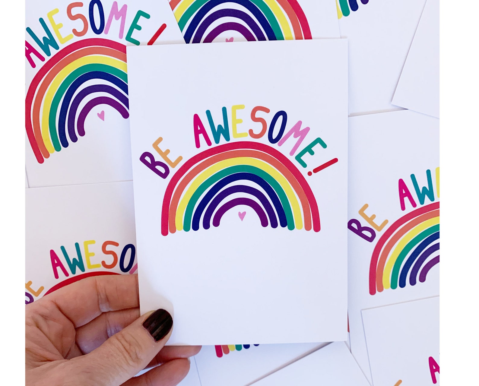 Be Awesome Postcard A6 Print Positivity Print Quote Print - Etsy UK