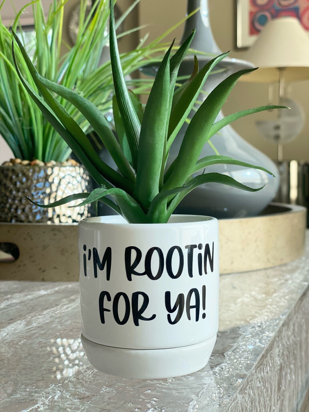 I’m Rootin’ for Ya - Punny Succulent Planter - Etsy