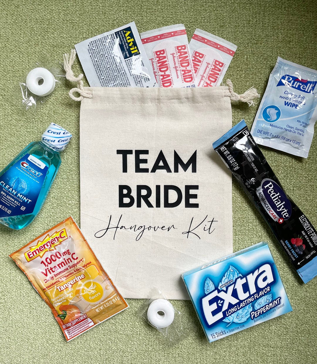 Team Bride - Bachelorette Recovery Kit, Survival Kit - Etsy