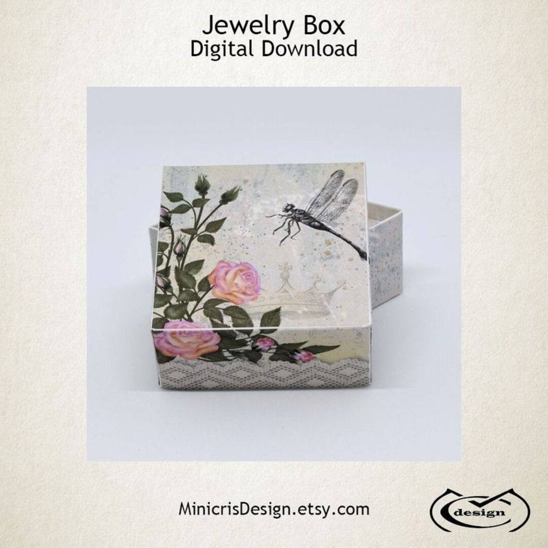 Printable Jewelry Box Jewelry Packaging Ring Box Printable Box Digital ...