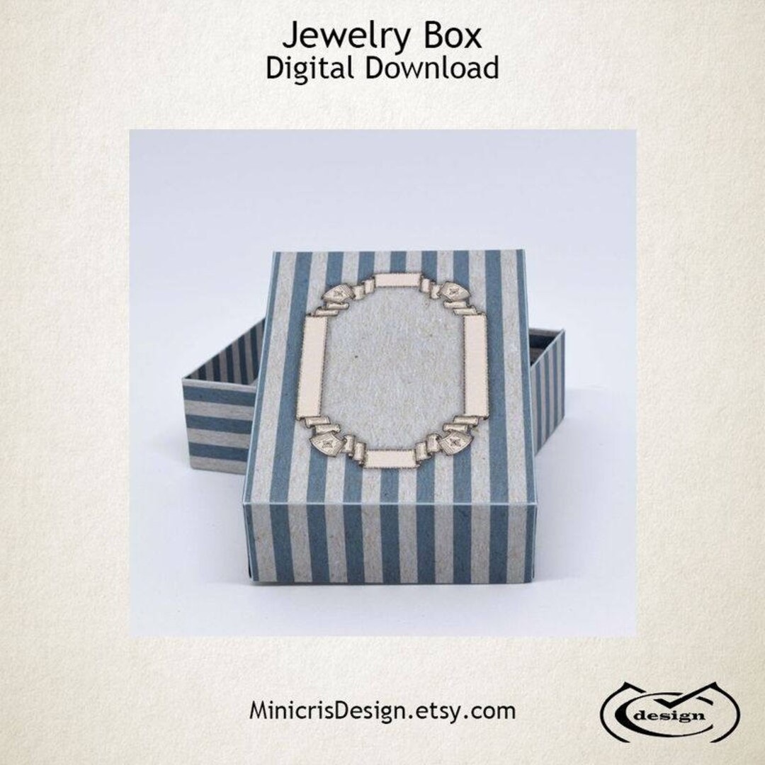 Printable Jewelry Box Jewelry Packaging Earring Box Printable Box ...