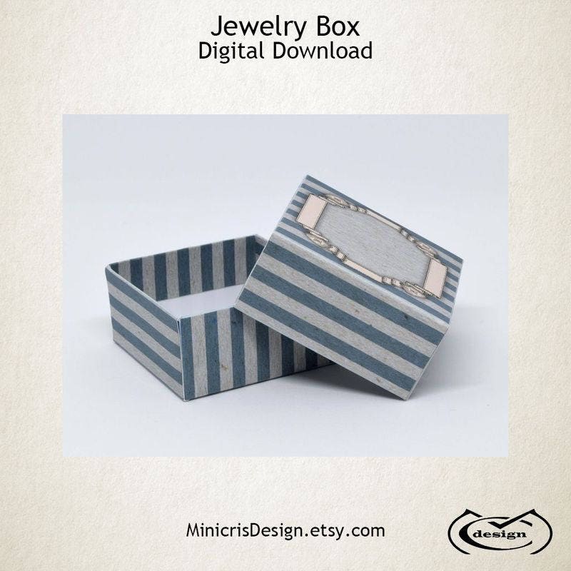 Printable Jewelry Box Jewelry Packaging Ring Box Printable Box Digital ...