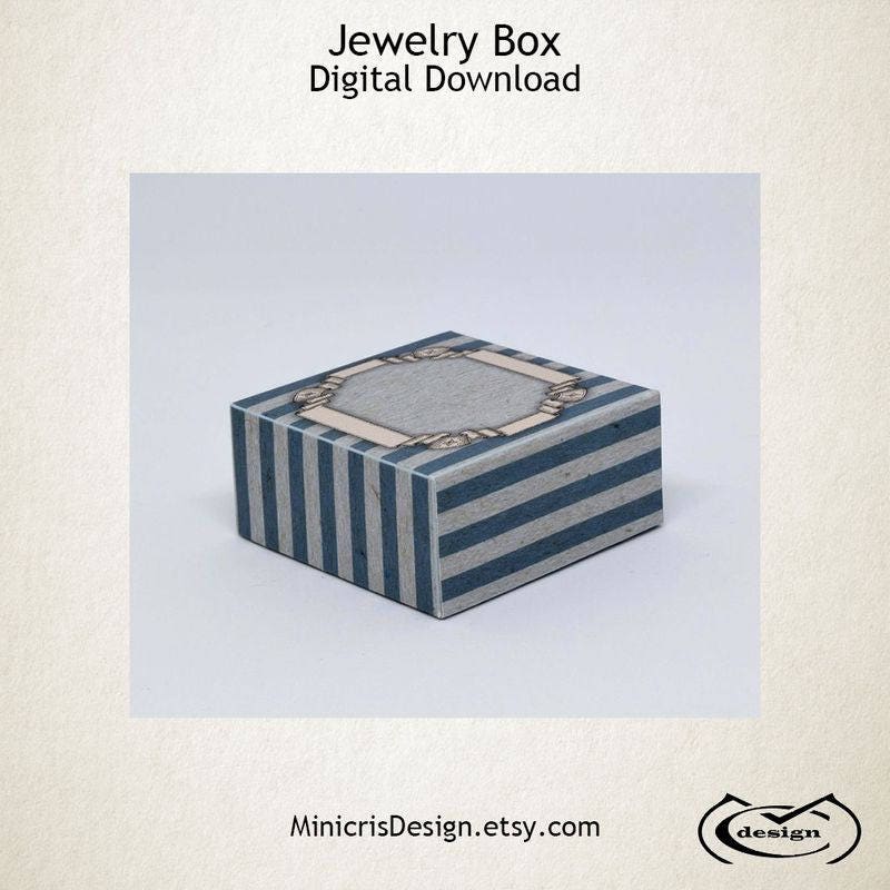 Printable Jewelry Box Jewelry Packaging Ring Box Printable Box Digital ...