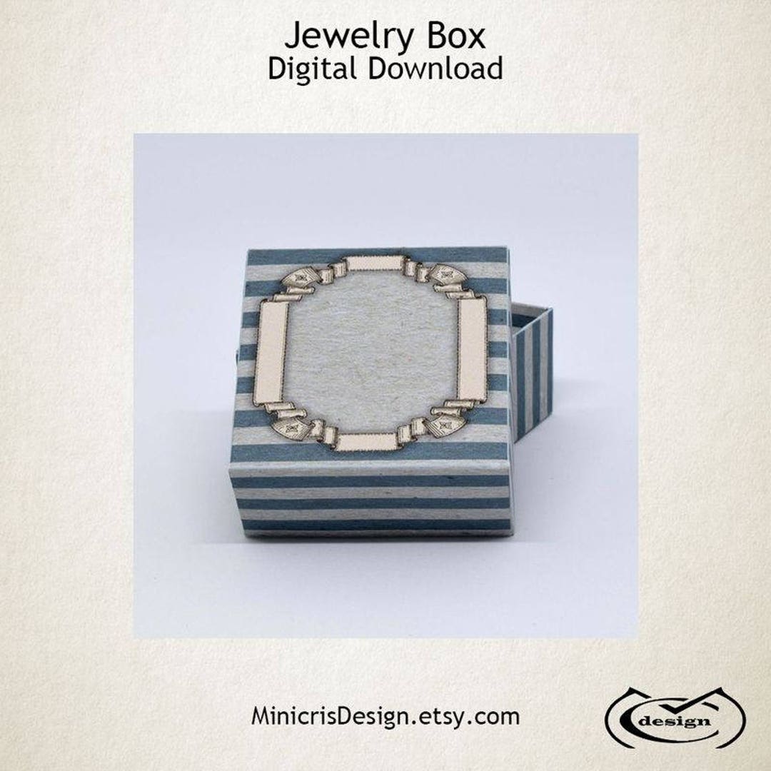 Printable Jewelry Box Jewelry Packaging Ring Box Printable Box Digital ...