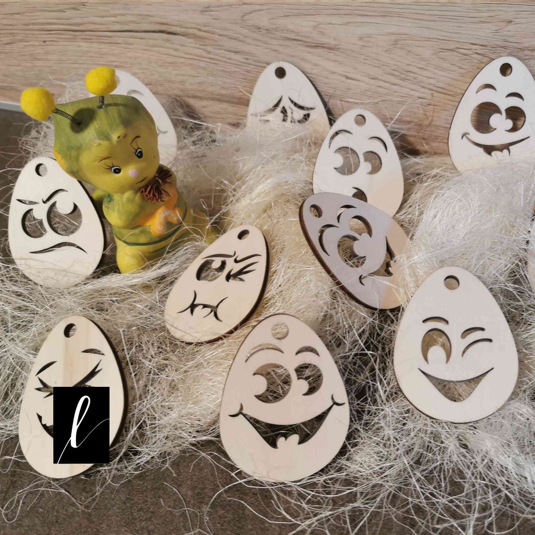 Funny Easter Eggs, Wooden Easter Eggs, Hanging Easter Ornaments, Eggs ...