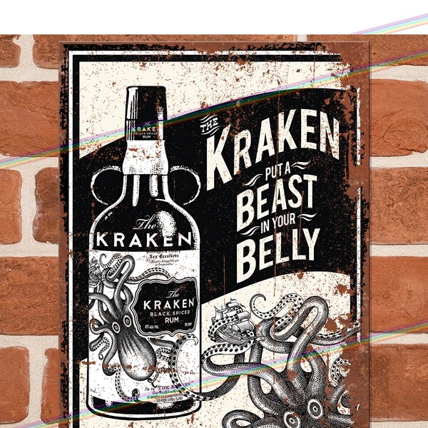 Kraken Metal Signs - Etsy