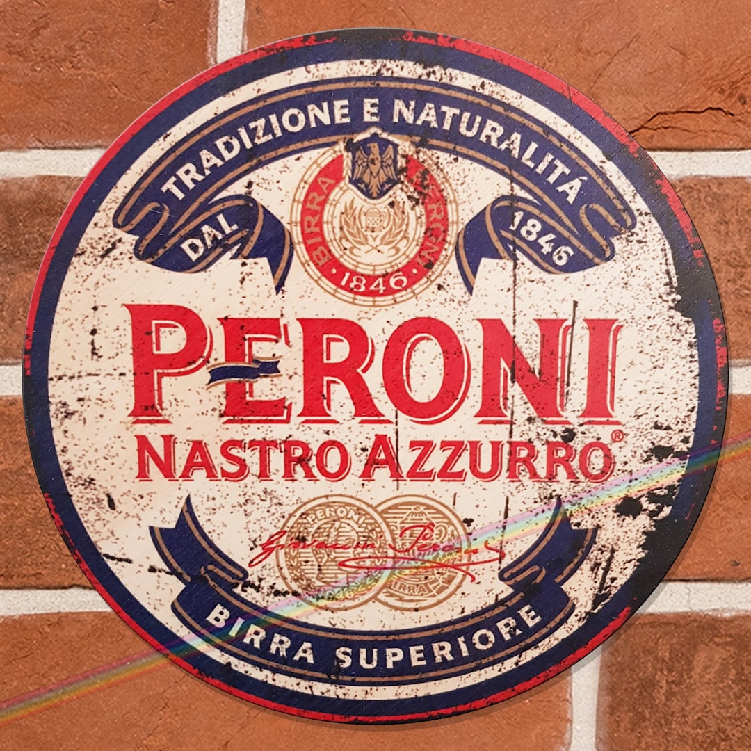 PERONI LOGO Circular Wood Sign 9cm Diameter 7.5 Inches - Etsy