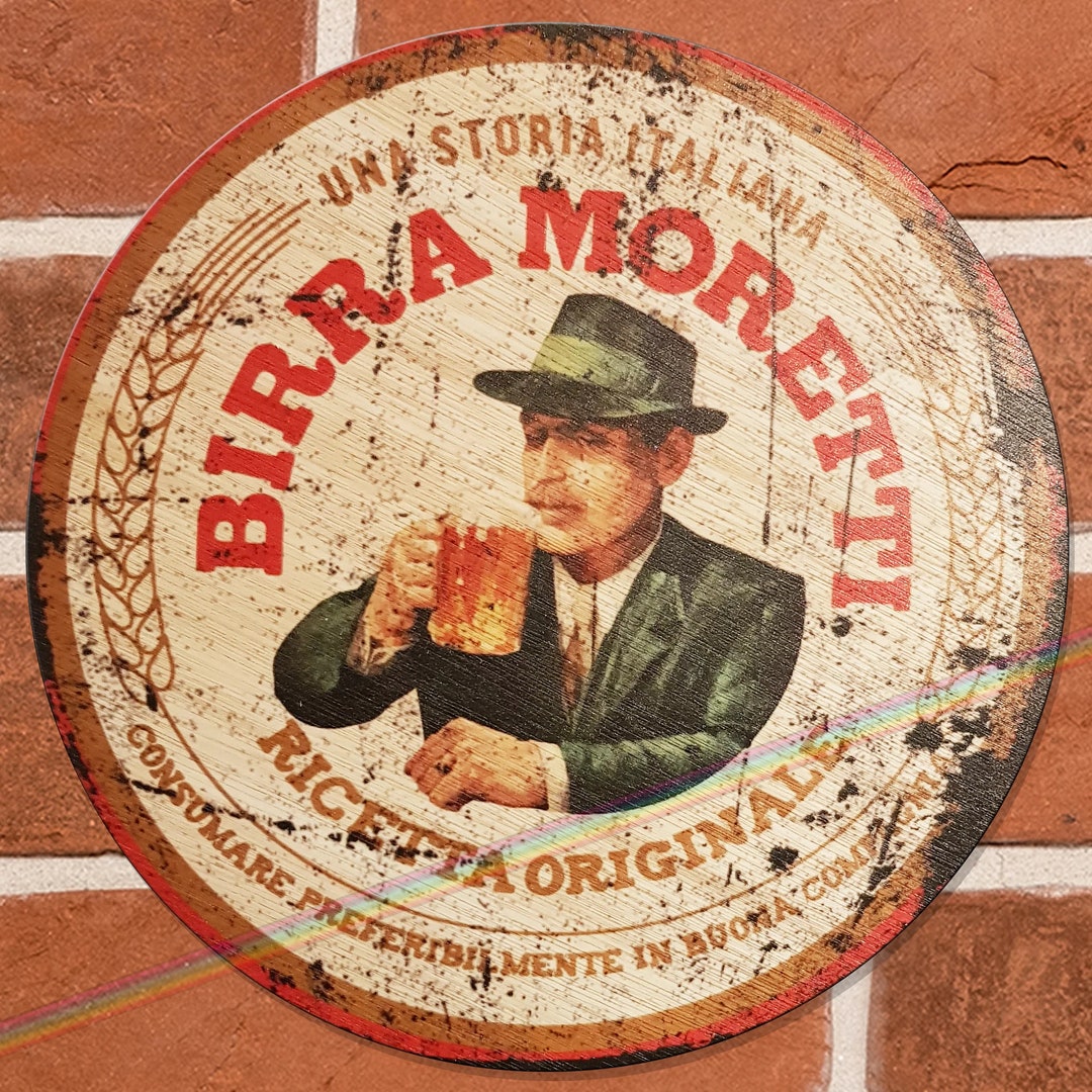 BIRRA MORETTI LOGO Circular Wood Sign 9cm Diameter 7.5 - Etsy