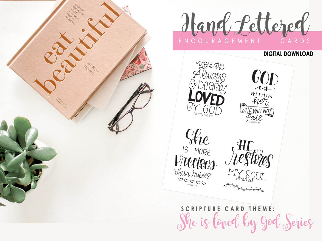 Encouragement Cards Printable Scripture Cards Bible Verse Prints Bible ...