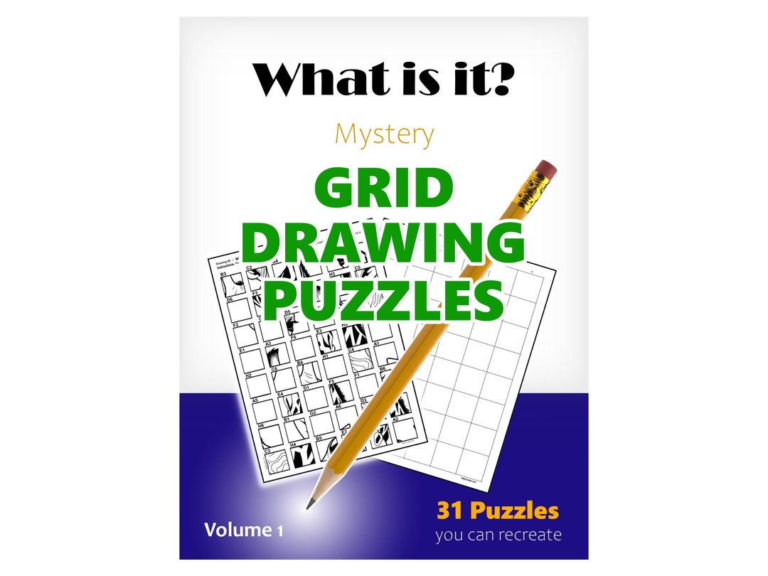Mystery Grid Pencil Drawing Puzzles Art Activities Printable PDF Book ...