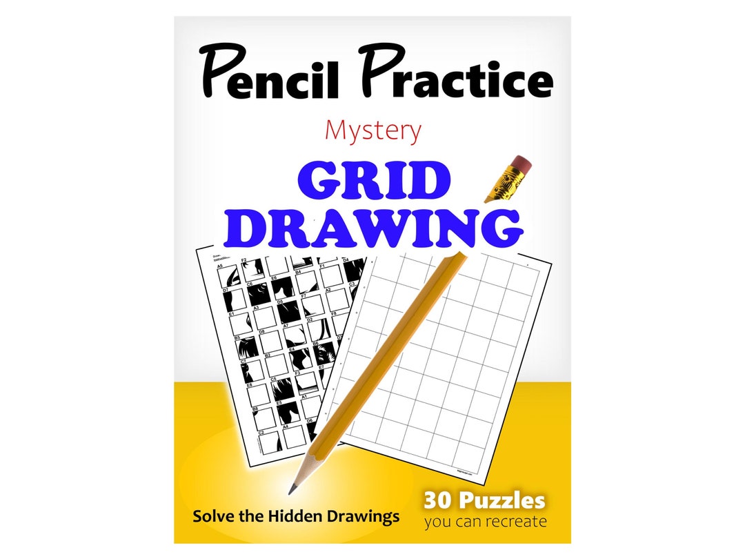 Pencil Practice Mystery Grid Pencil Drawing Puzzles Art Activities ...