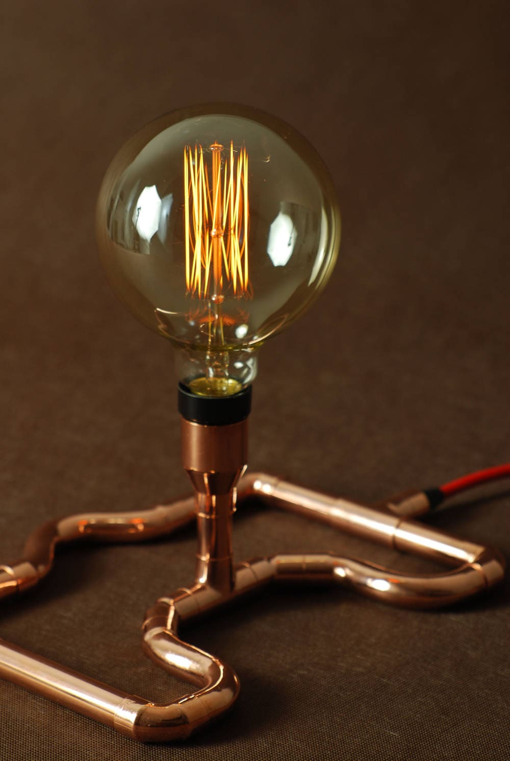 BOA Copper Lamp - Lovely Pure Copper Table Lamp. - Etsy