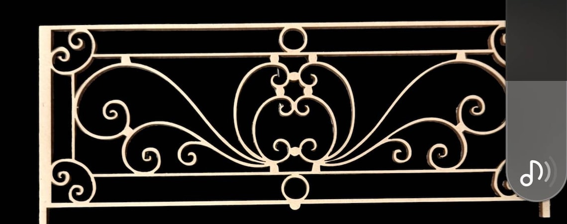 Decorative Wrought Iron Miniature Balcony/hand/fence/railing - Etsy