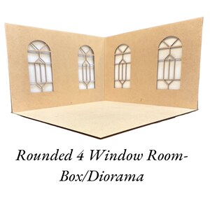 2 Sided Room-box W/4 Windows| Dollhouse Miniature| Room Box | 1:12 ...