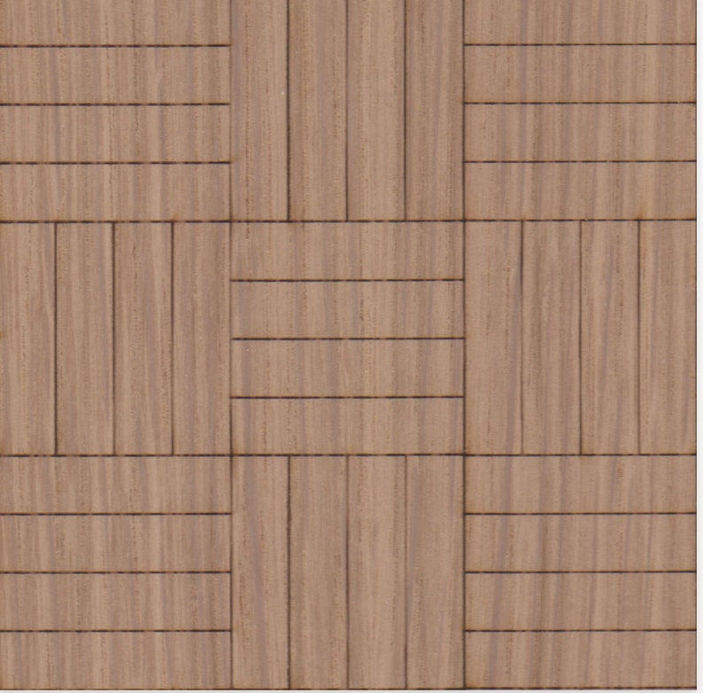 Parquet Dollhouse Flooring, Real Wood, 1/6 1/12 1/24 Scale, Diorama ...