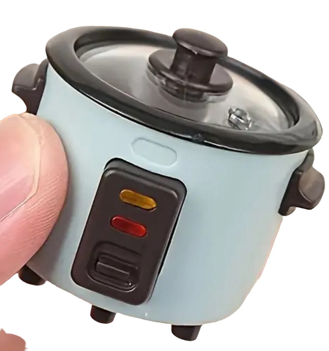 Miniature Rice Cooker W/spatula and Removable Lid 1:6 Scale - Etsy