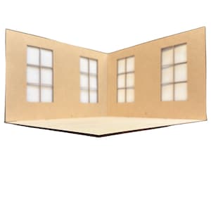 2 Sided Room-box W/4 Windows| Dollhouse Miniature| Room Box | 1:12 ...