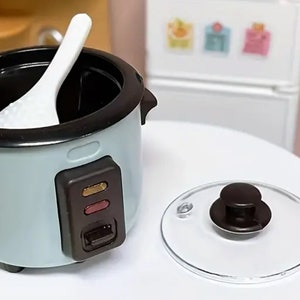 Miniature Rice Cooker W/spatula and Removable Lid 1:6 Scale - Etsy