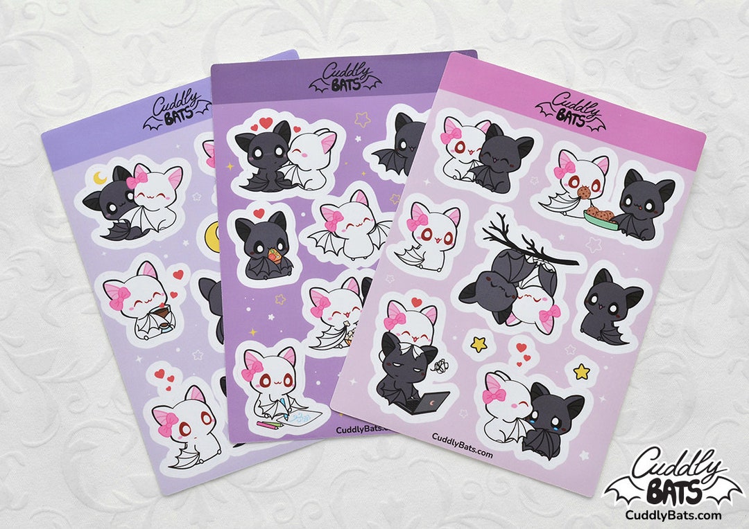 Cuddly Bats Sticker Sheet - Etsy