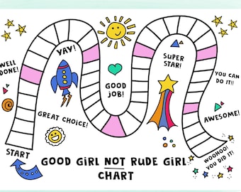 Printable Reward Chart - Good Girl Not Rude Girl - Purple - Etsy