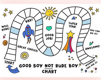 Printable Reward Chart Good Boy Not Rude Boy Purple - Etsy