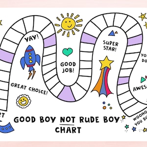 Printable Good Behavior Chart Outer Space - Etsy