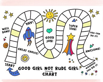 Printable Reward Chart Good Girl Not Rude Girl Purple | Etsy